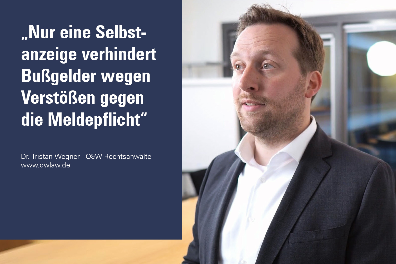 Selbstanzeige AWV Meldepflicht » O&W